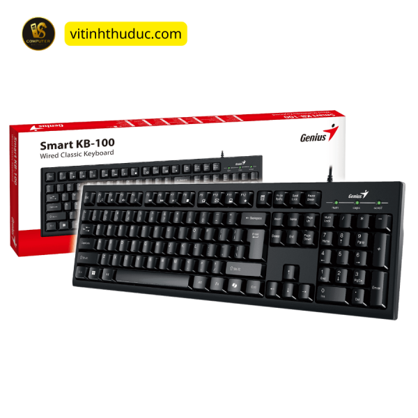 Genius KB-100 - Bàn Phím Dây Lý Tưởng Cho Máy Tính Văn Phòng